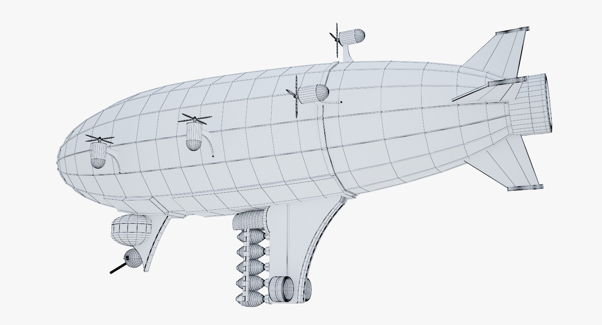 3D army blimp - sci-fiction - TurboSquid 1209327