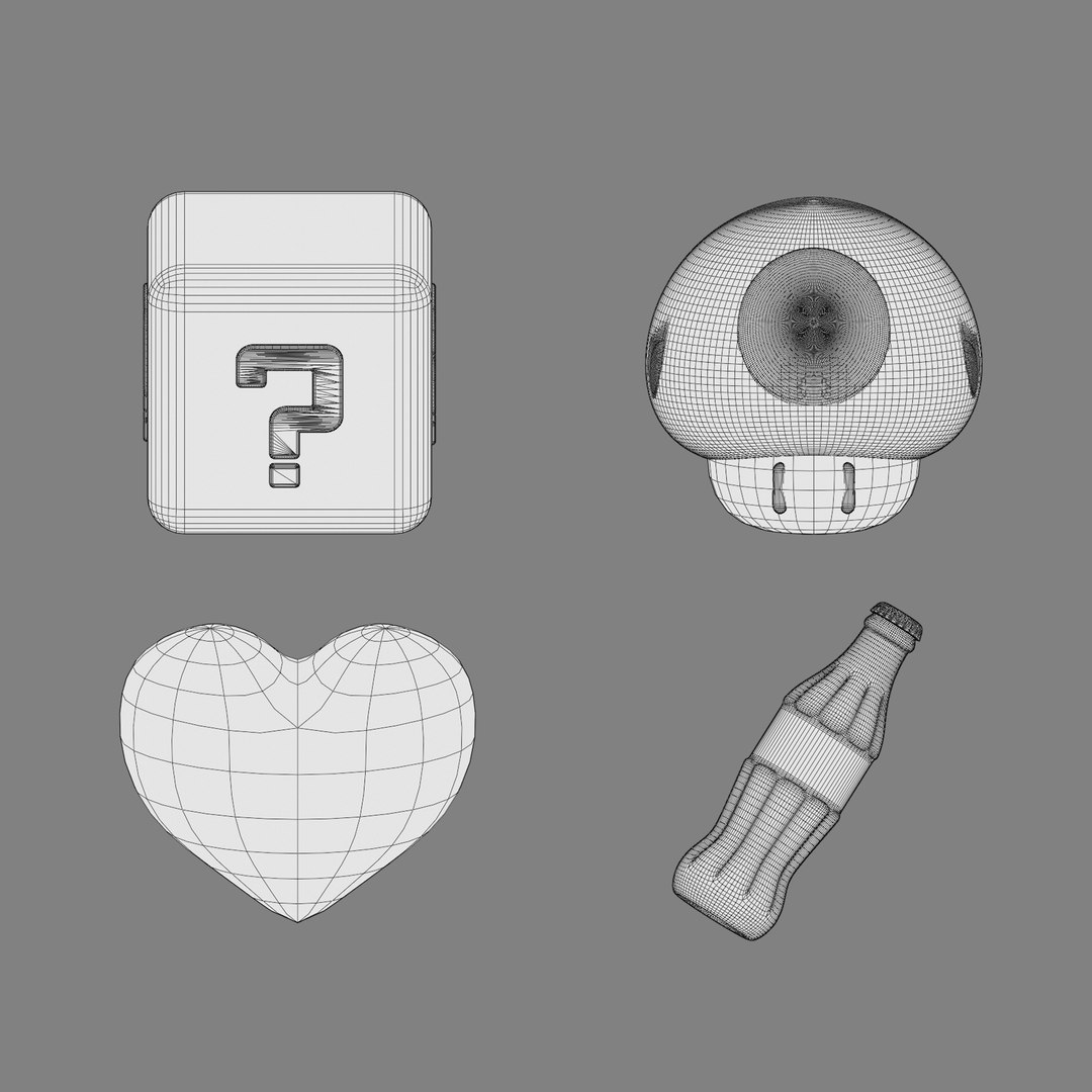 Pixel Icons 3D Model - TurboSquid 2336816