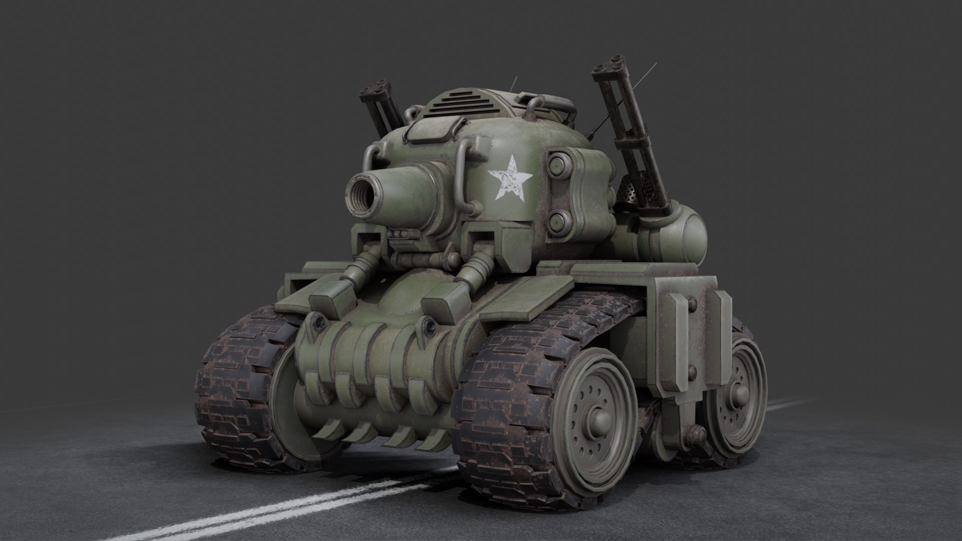 3D Metal Slug Tank Model - TurboSquid 1612680