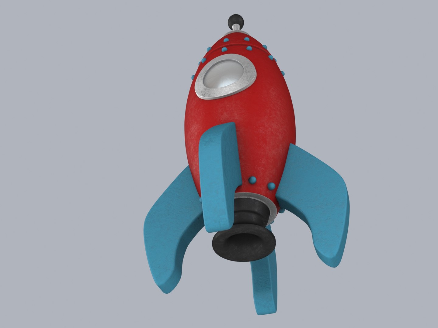 Retro Rocket 3D model - TurboSquid 1729955