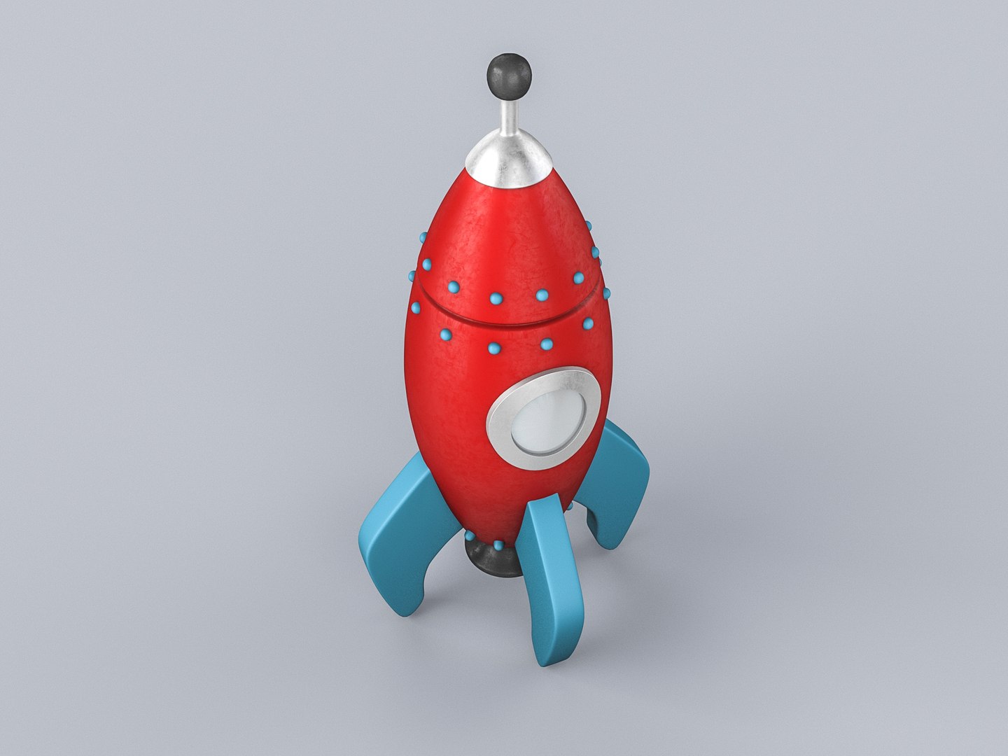 Retro Rocket 3D model - TurboSquid 1729955