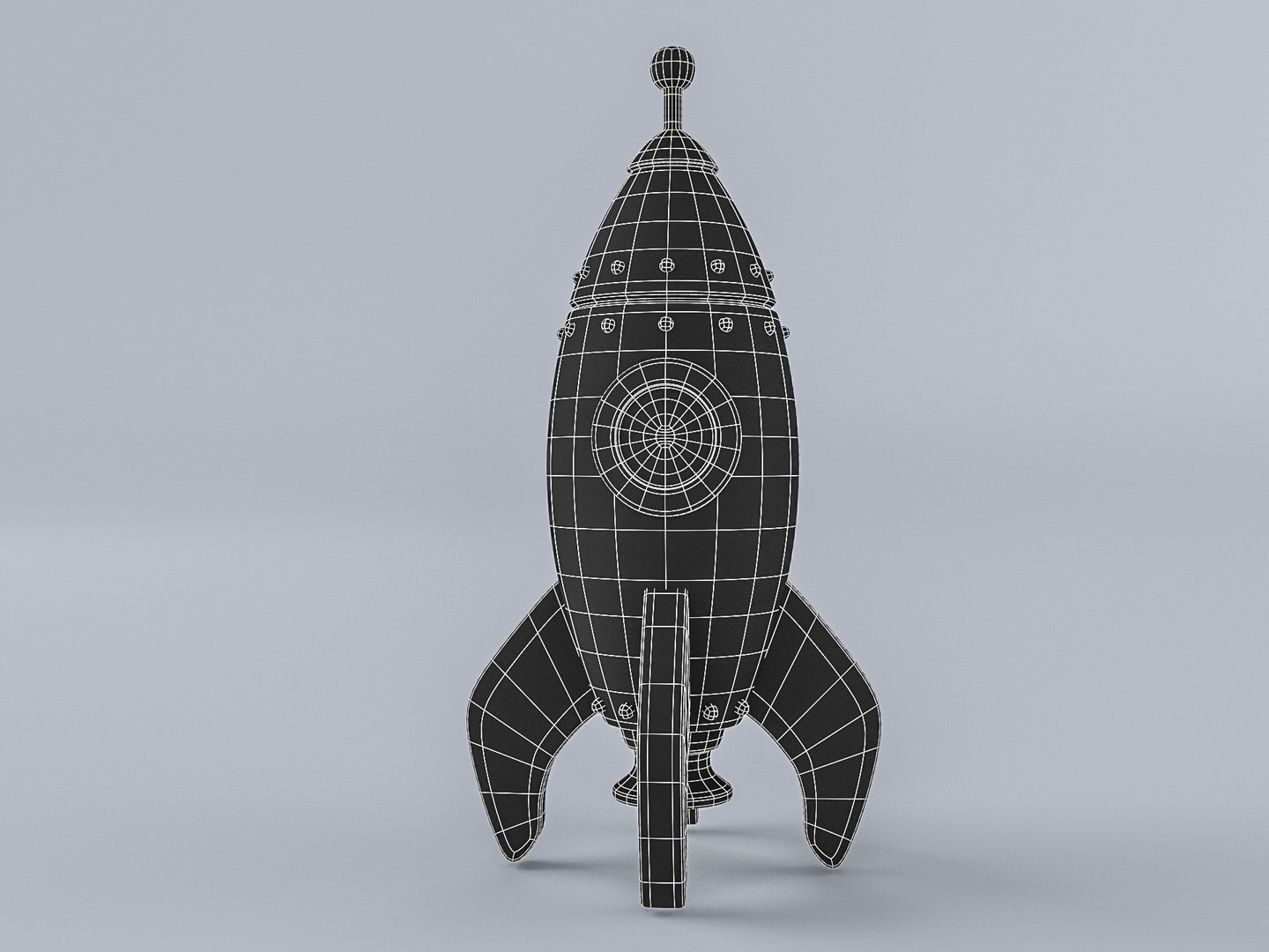Retro Rocket 3D model - TurboSquid 1729955