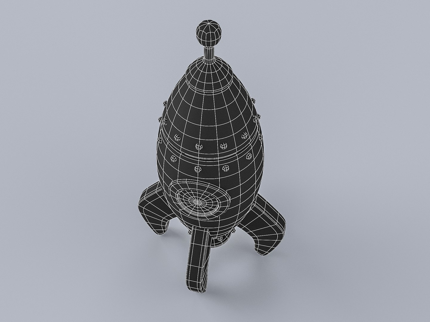 Retro Rocket 3D model - TurboSquid 1729955
