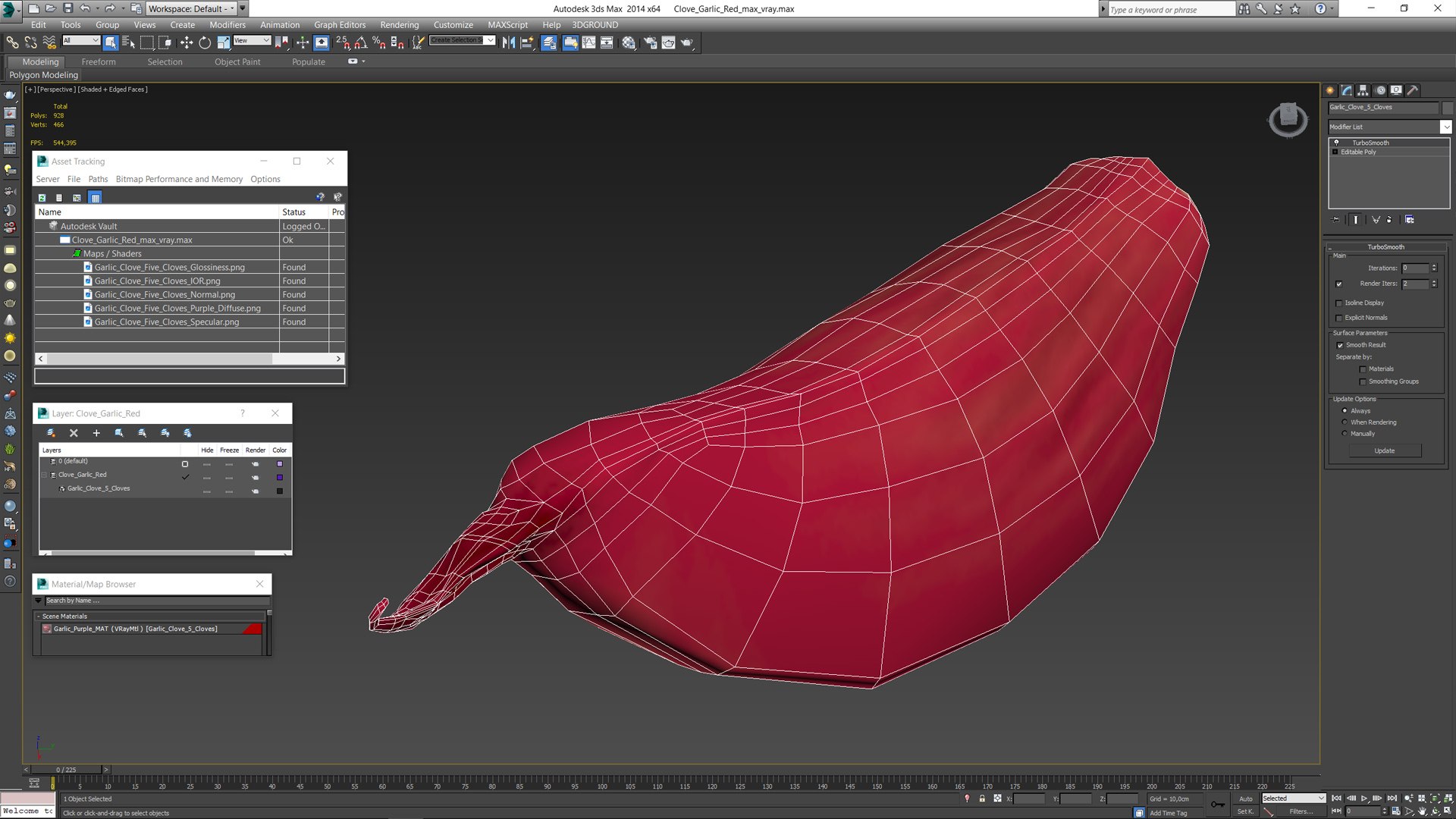 Clove Garlic Red 3D Model - TurboSquid 2198697