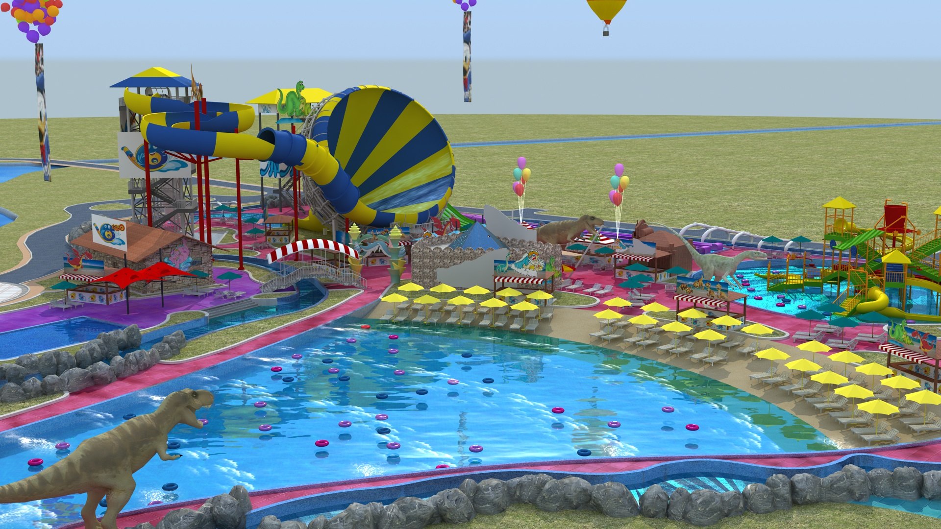 Water Park 2 3D Model - TurboSquid 2366410