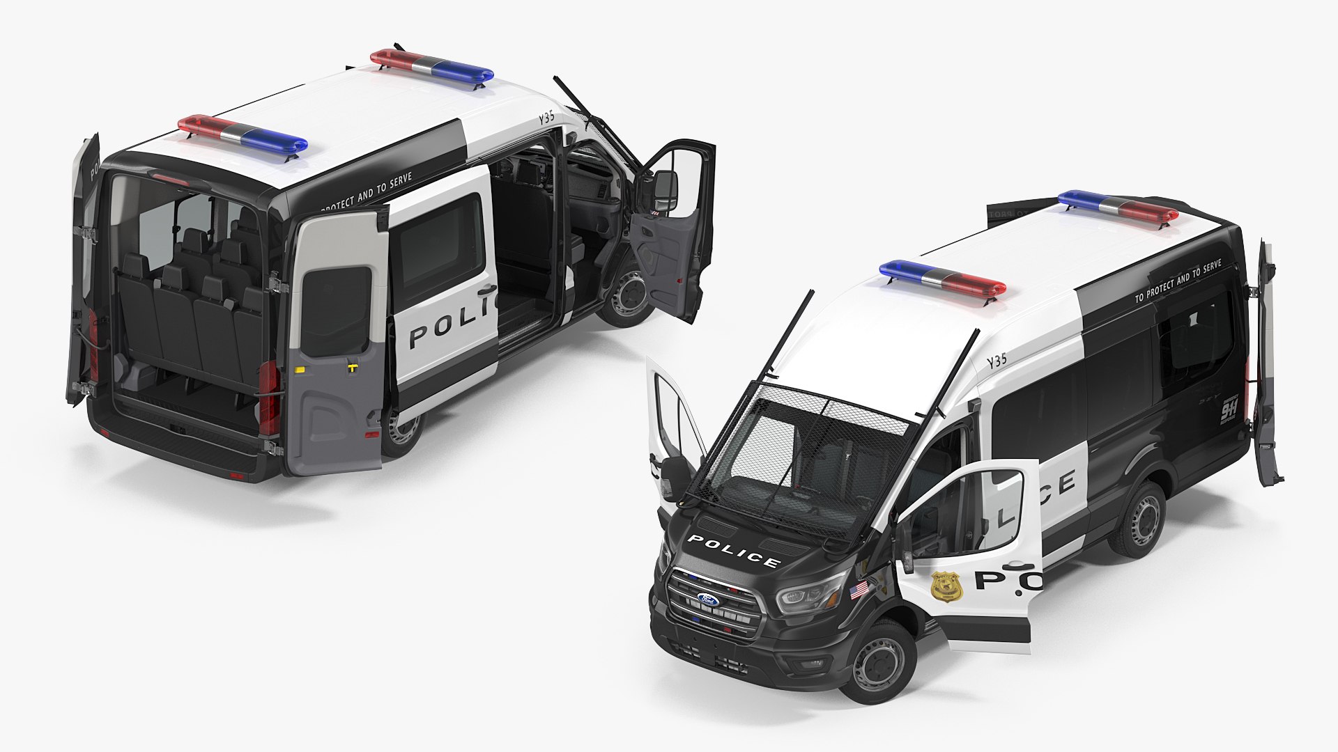 3D Transit Police Van 2020 - TurboSquid 1493306