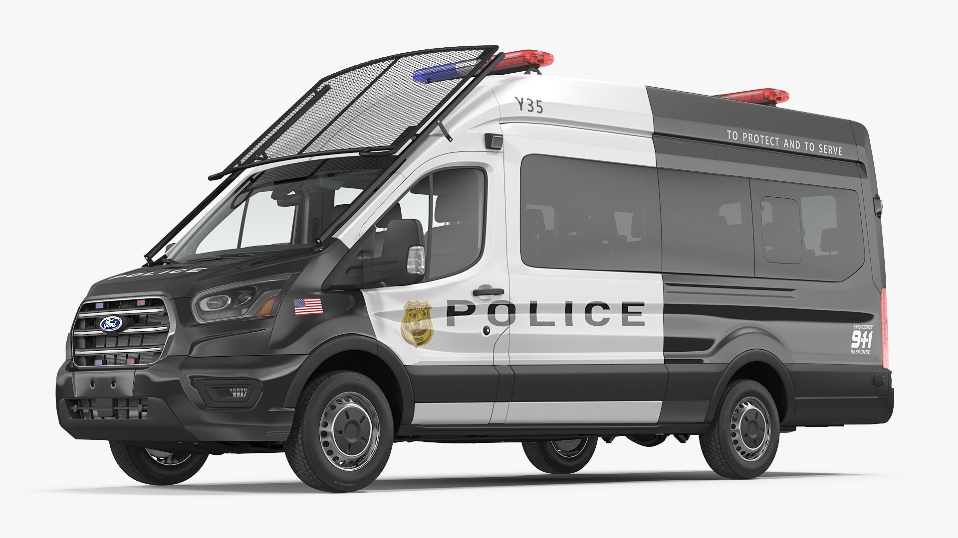 3D Transit Police Van 2020 - TurboSquid 1493306