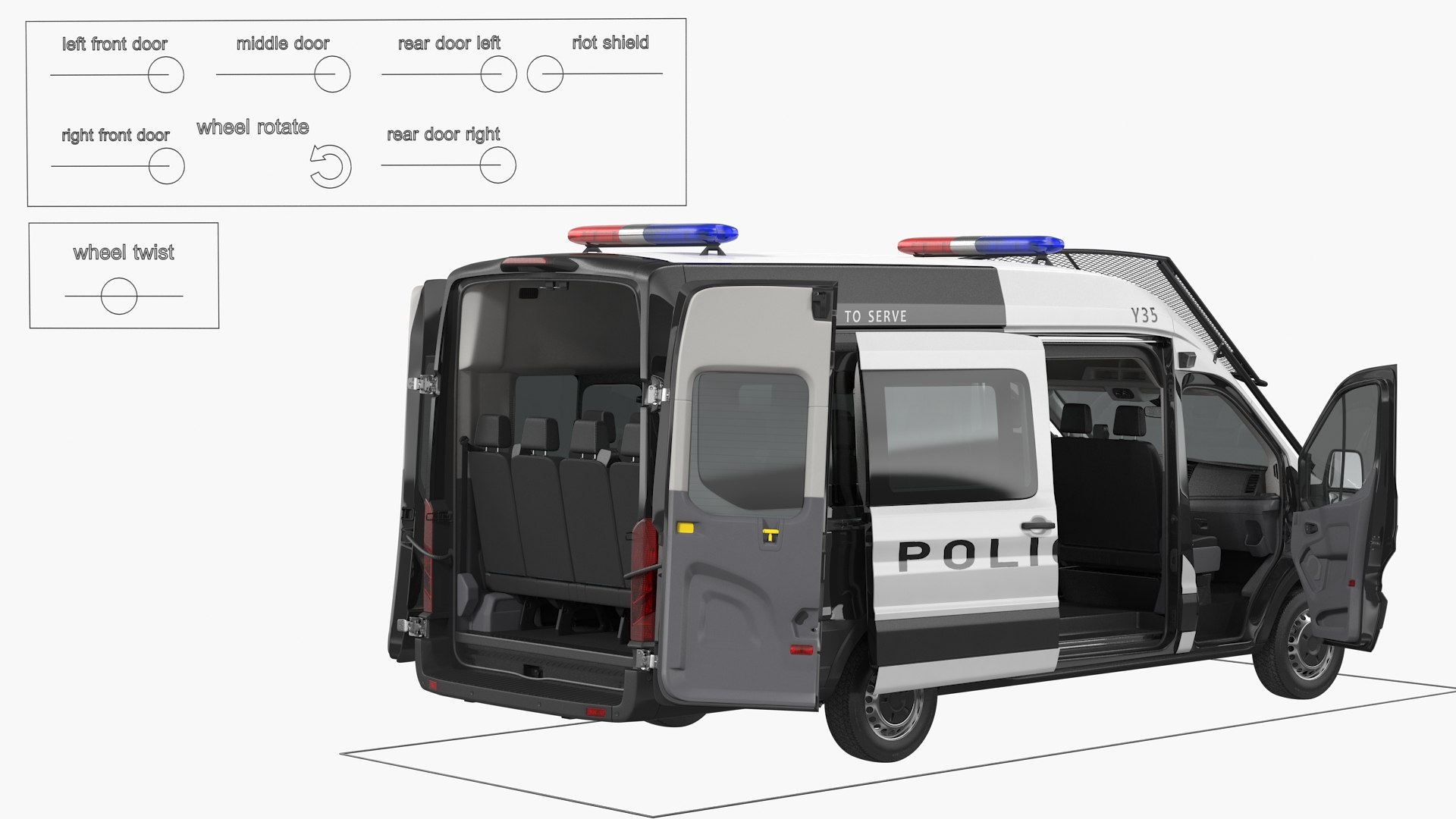 3D Transit Police Van 2020 - TurboSquid 1493306