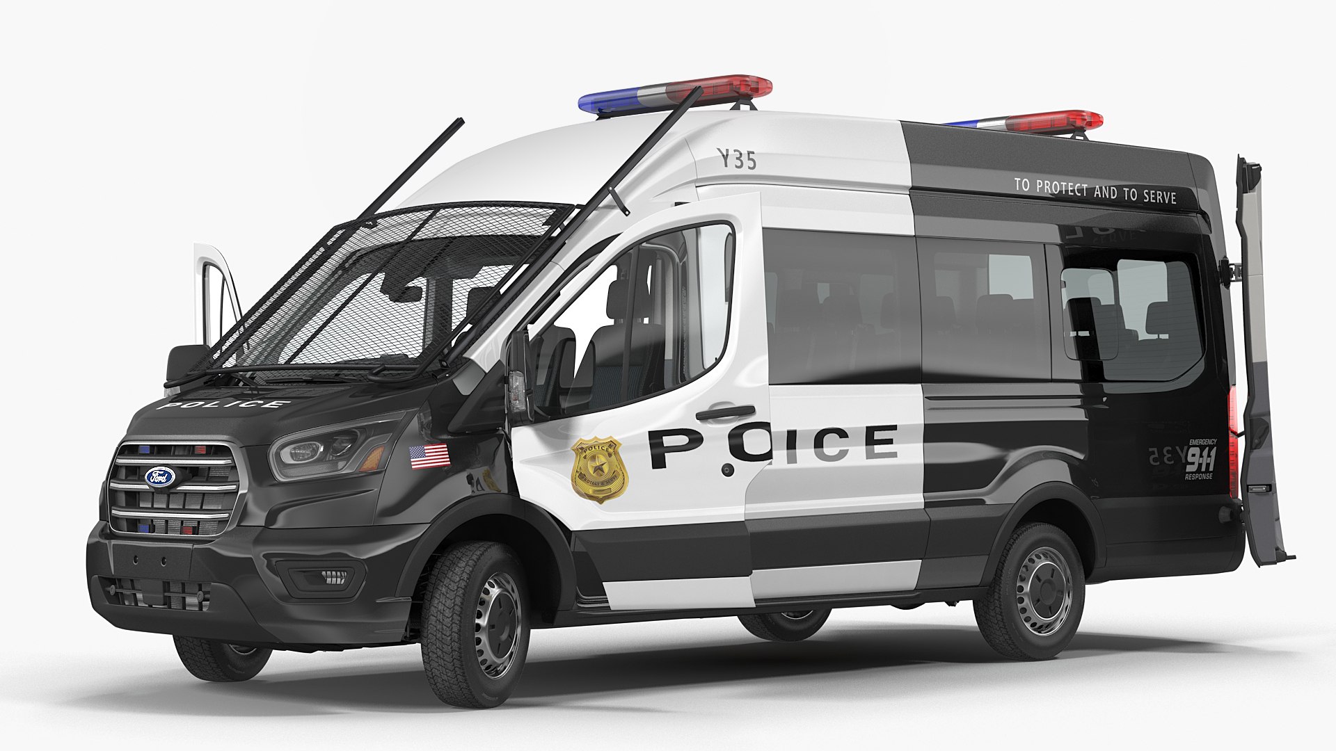 3D Transit Police Van 2020 - TurboSquid 1493306