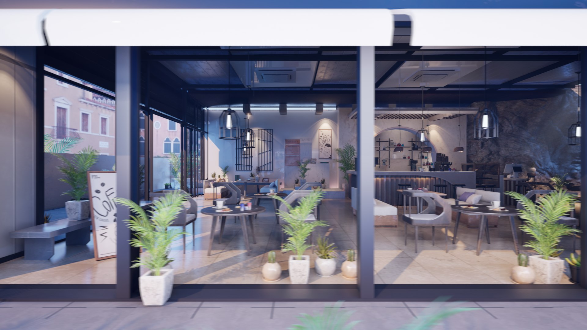 3D Coffee Shop Model - TurboSquid 2298882