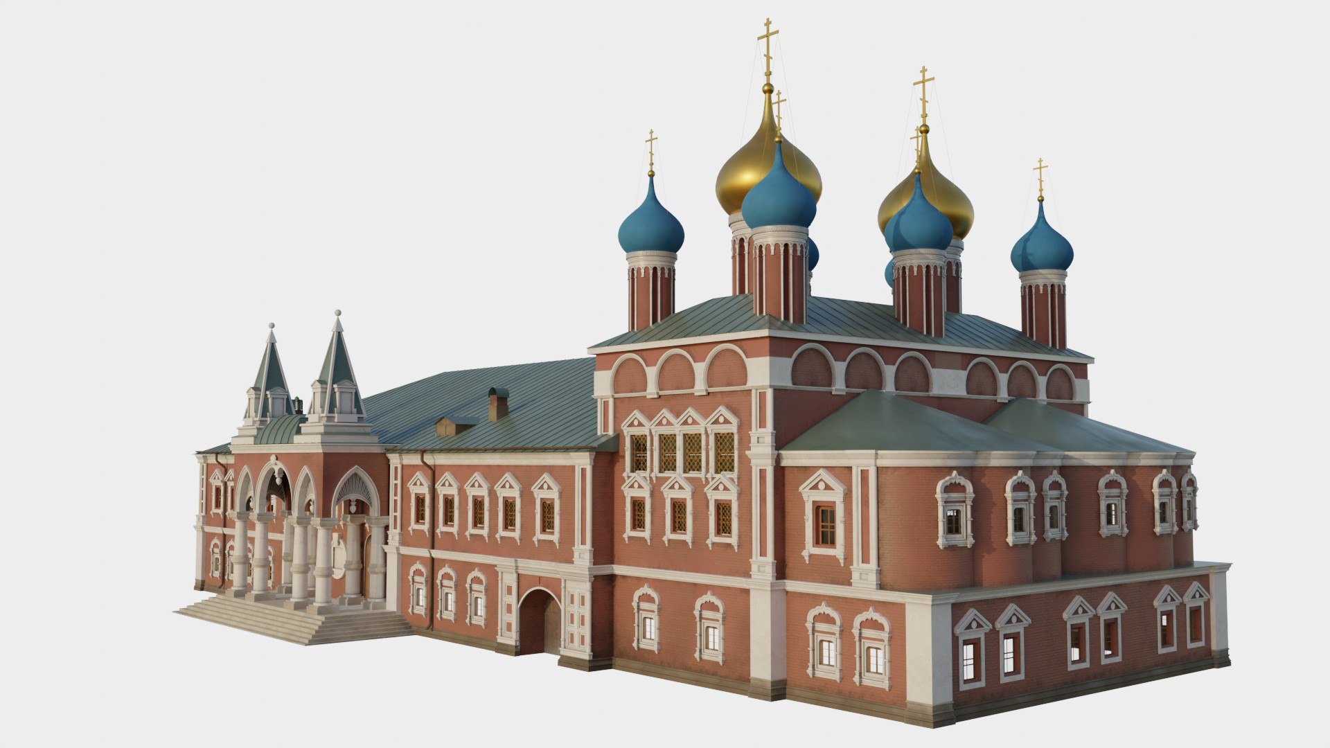 3D The Chudov Monastery Cathedral Model - TurboSquid 2054330