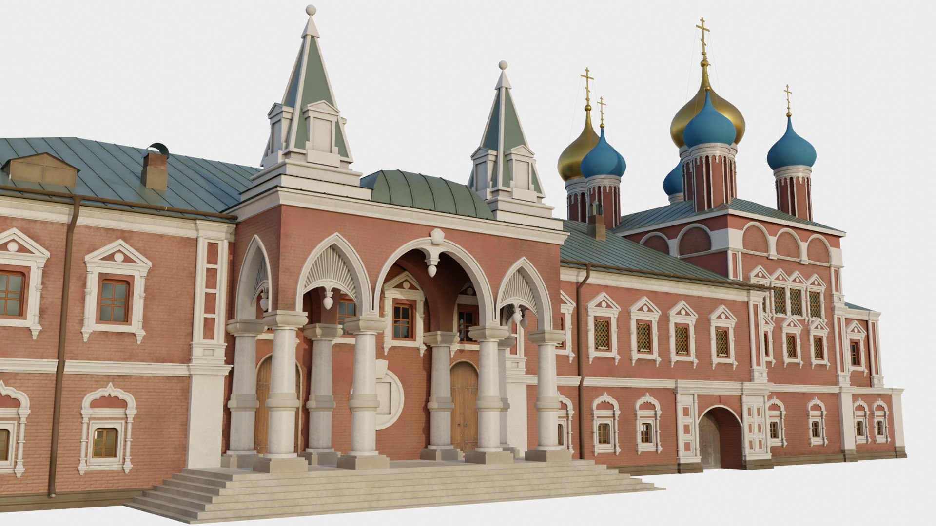 3D The Chudov Monastery Cathedral Model - TurboSquid 2054330