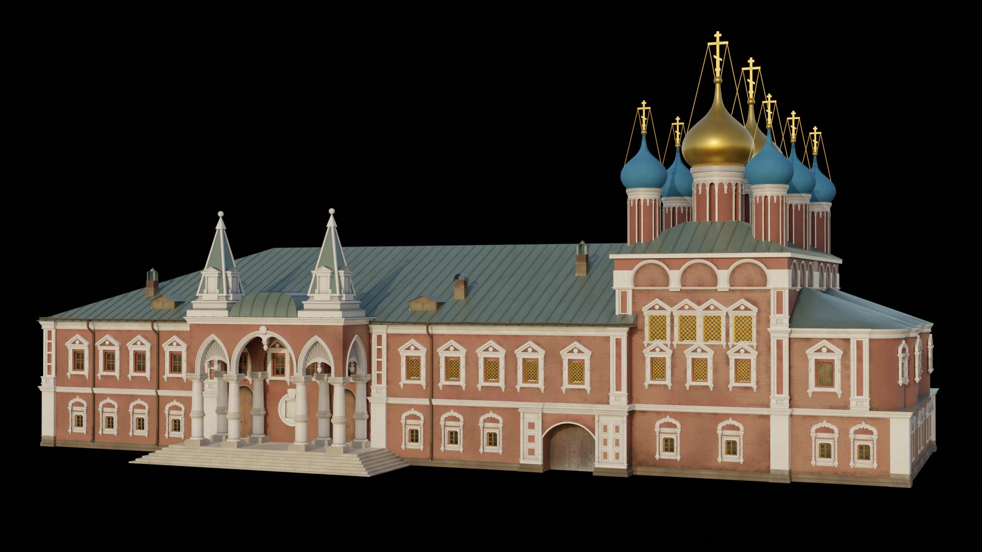 3D The Chudov Monastery Cathedral Model - TurboSquid 2054330