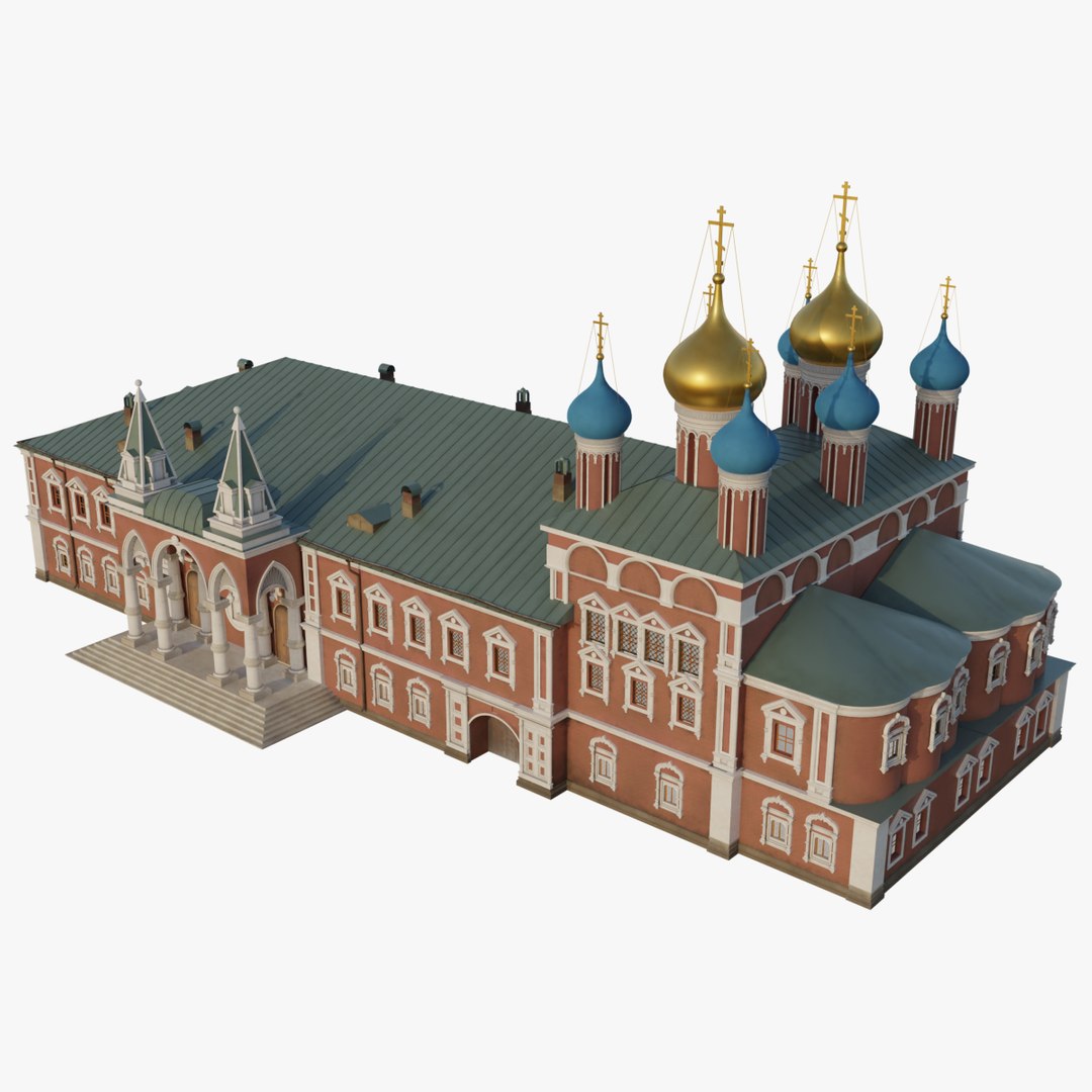 3D The Chudov Monastery cathedral model - TurboSquid 2054330