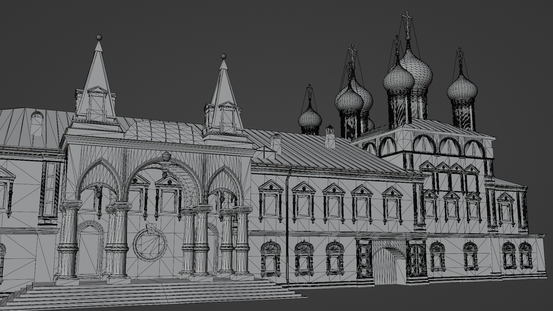 3D The Chudov Monastery Cathedral Model - TurboSquid 2054330