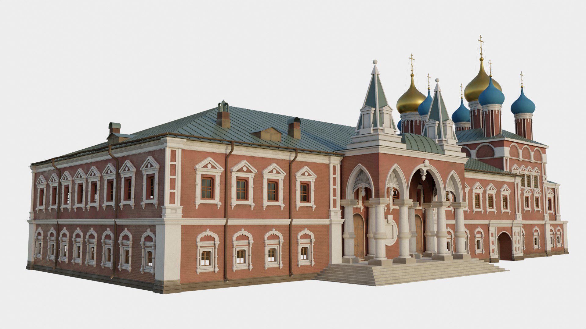 3D The Chudov Monastery Cathedral Model - TurboSquid 2054330