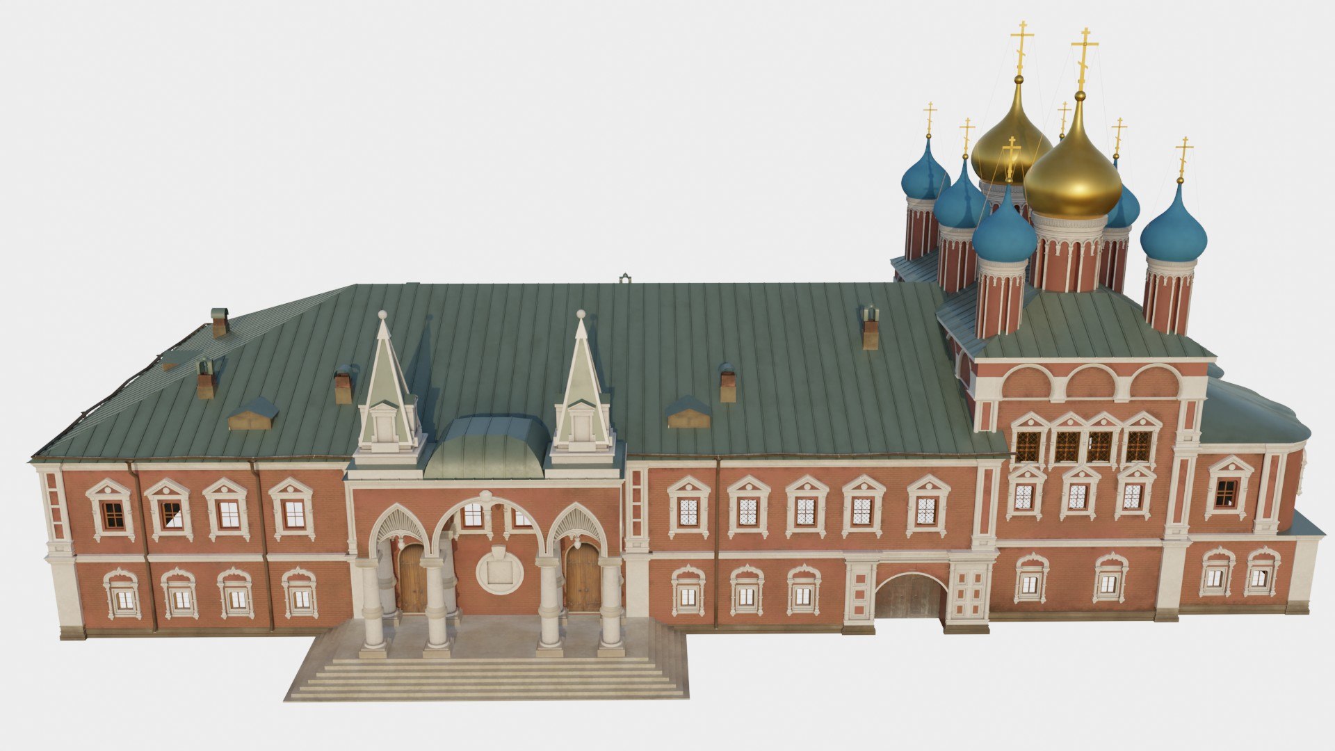 3D The Chudov Monastery Cathedral Model - TurboSquid 2054330