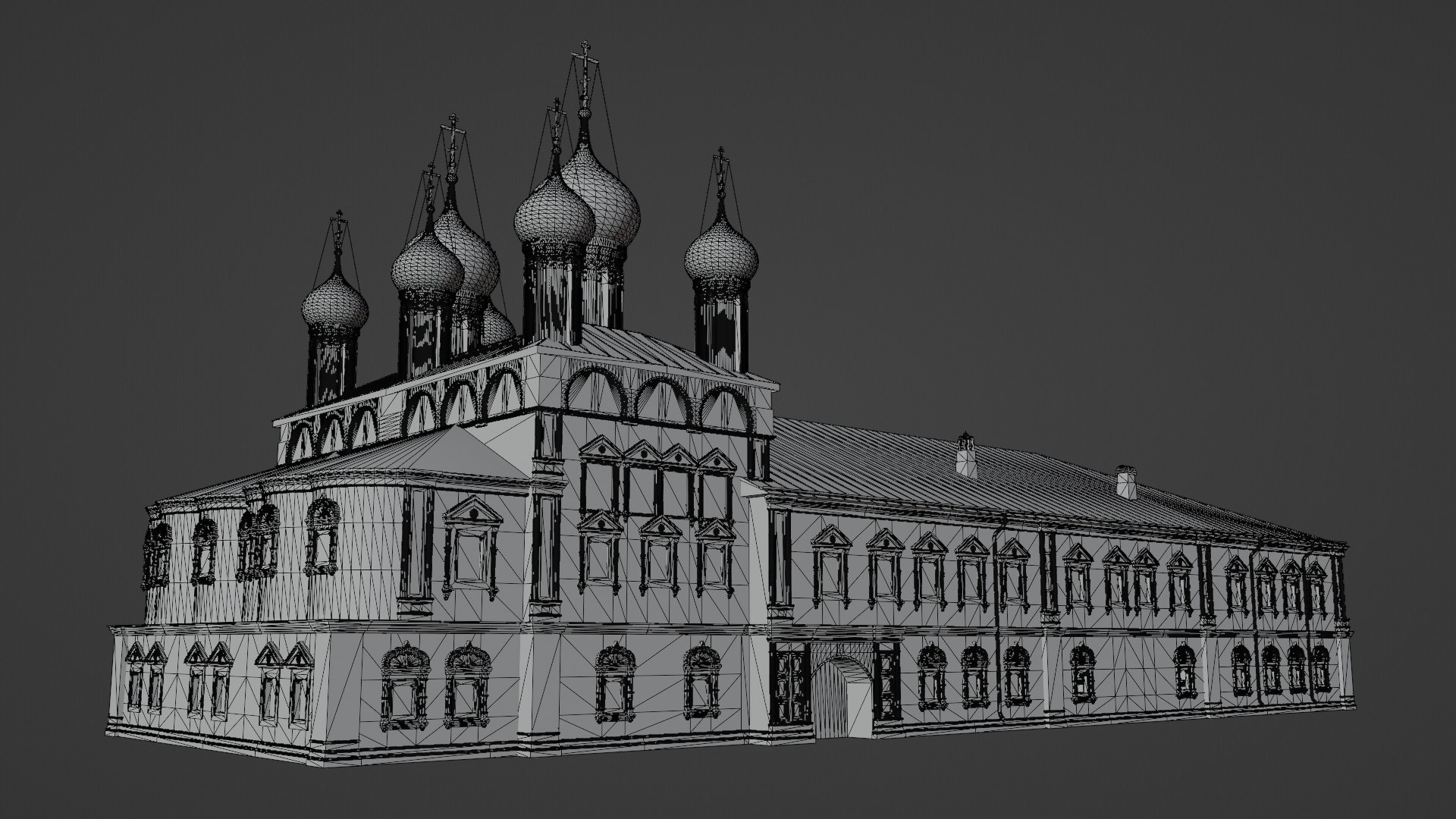 3D The Chudov Monastery Cathedral Model - TurboSquid 2054330