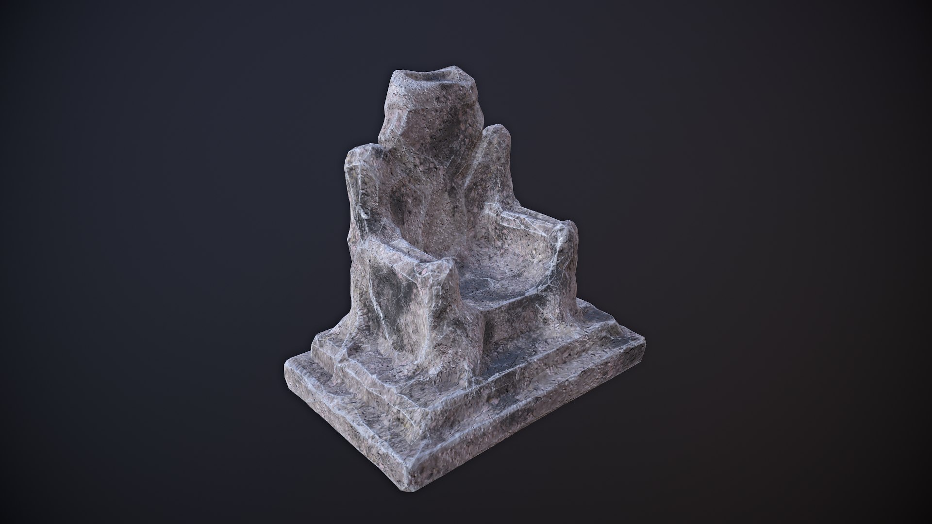 Stone Throne - Light Model - TurboSquid 1490535
