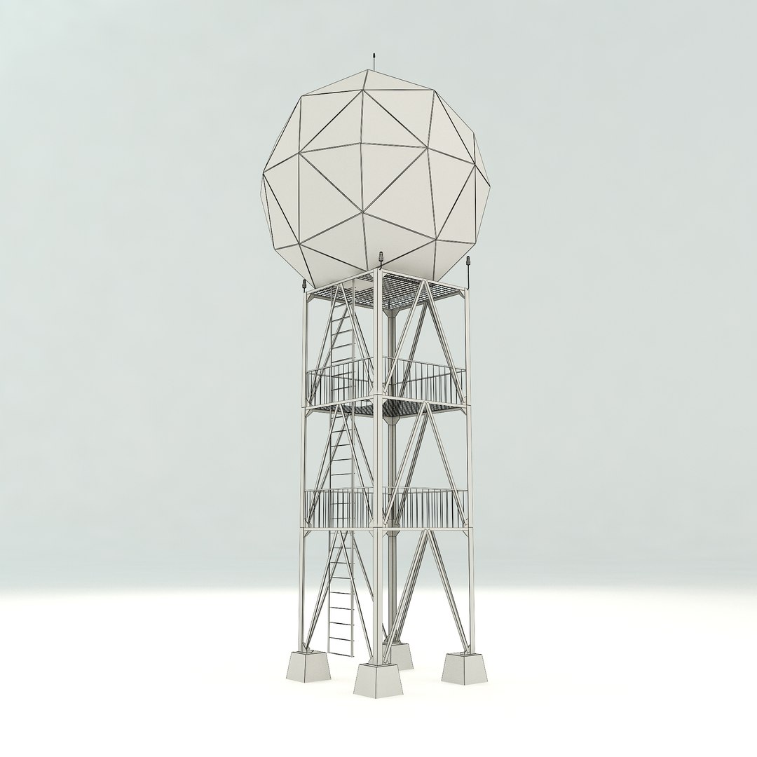 Weather Radar Tower 3D - TurboSquid 1644778