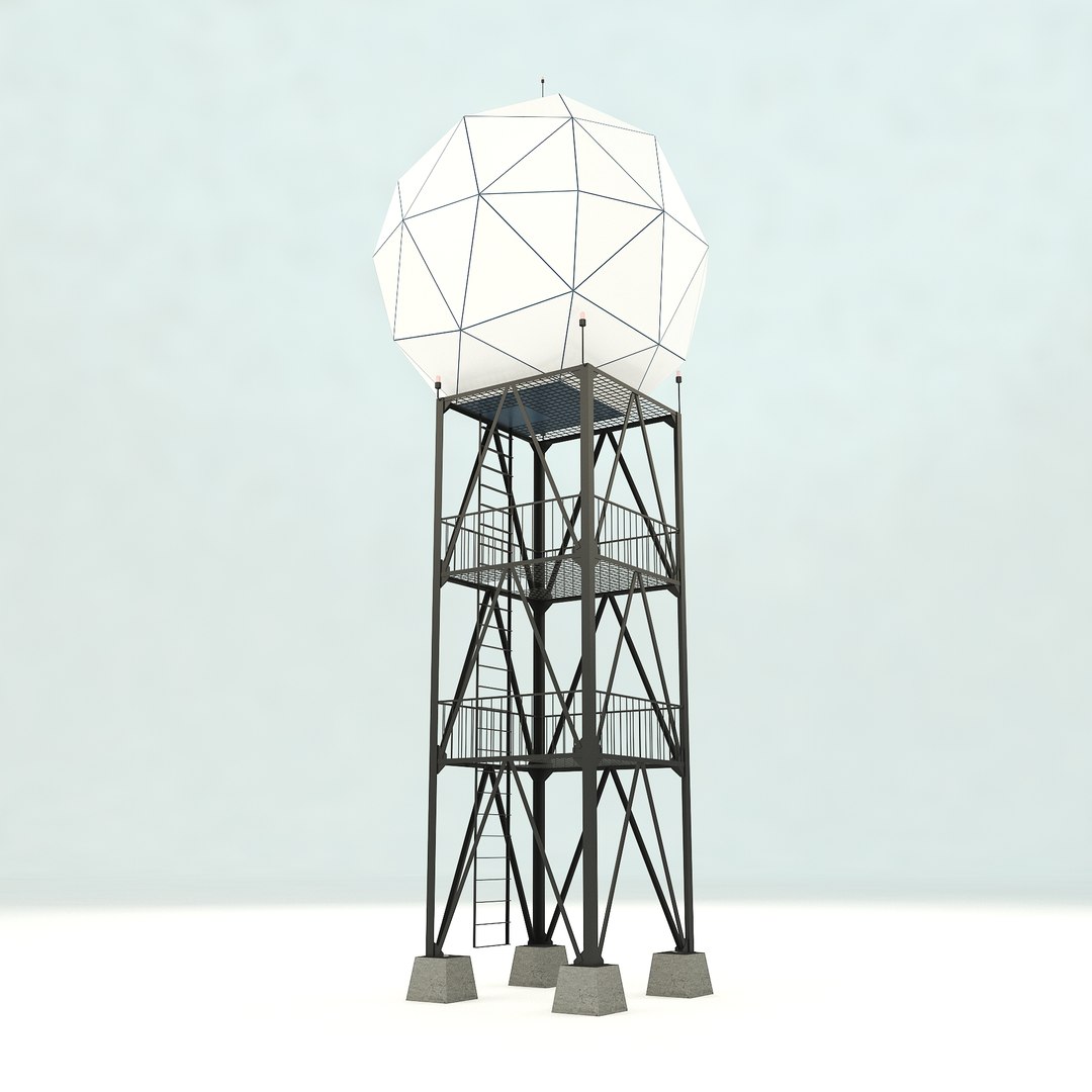 Weather Radar Tower 3D - TurboSquid 1644778