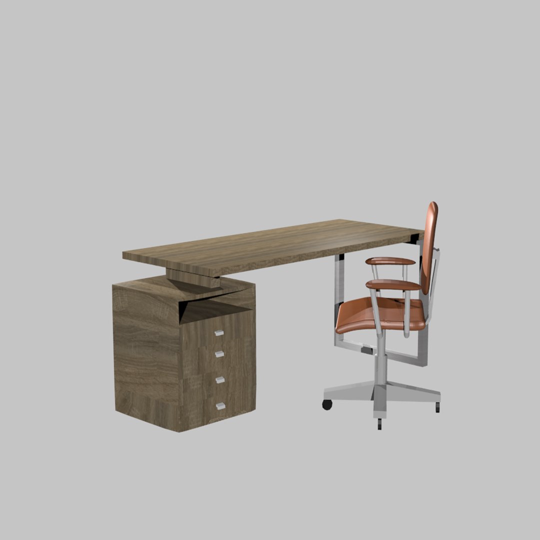 Desk Blender 3D Model - TurboSquid 1232007