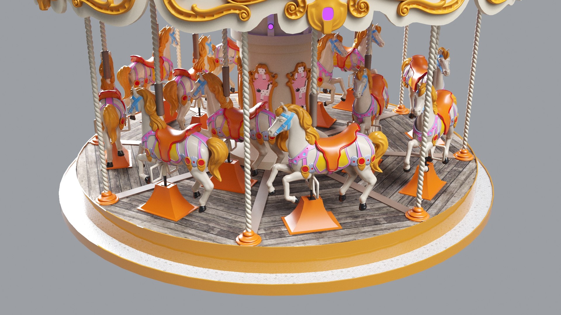 Carousel 3D Model - TurboSquid 1858493