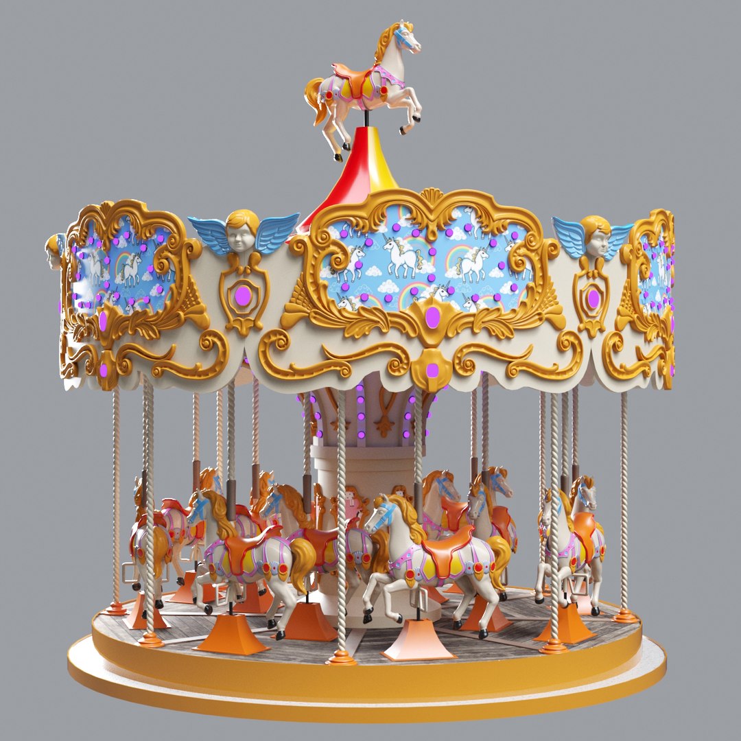 Carousel 3D Model - TurboSquid 1858493