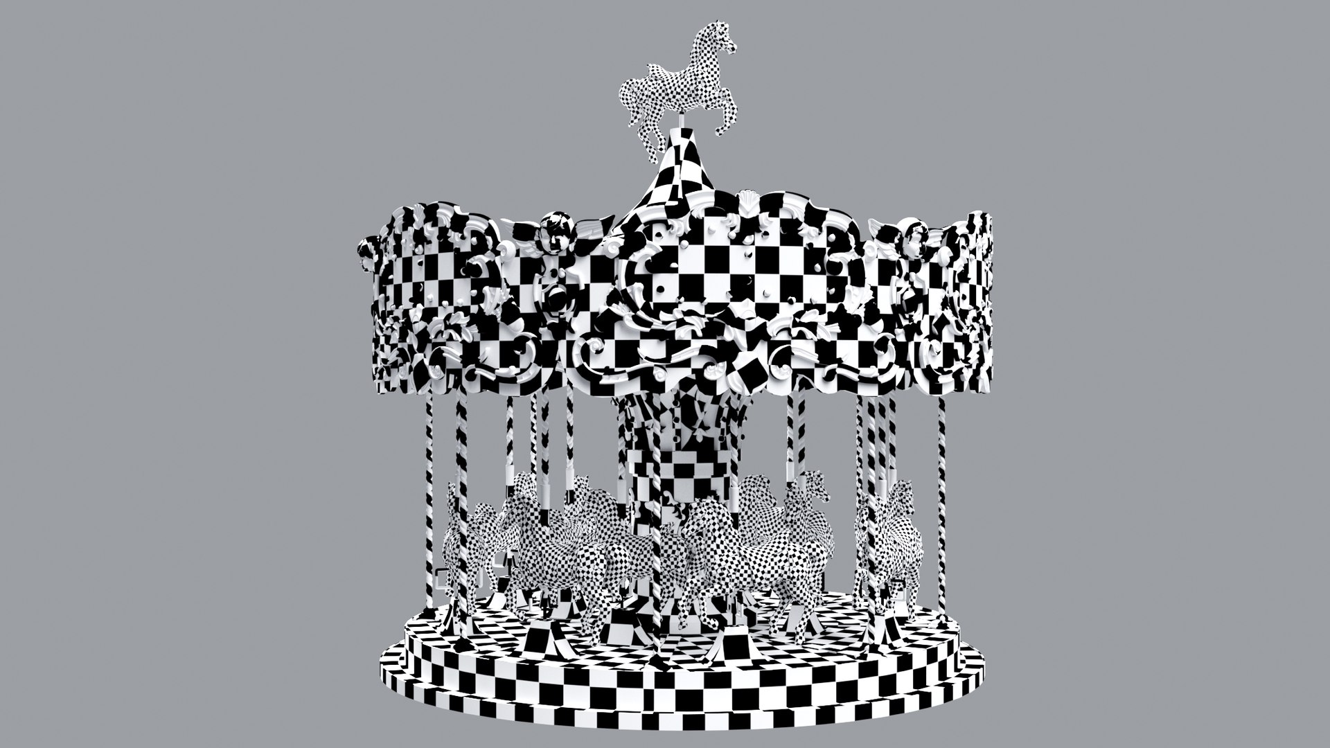 Carousel 3D Model - TurboSquid 1858493