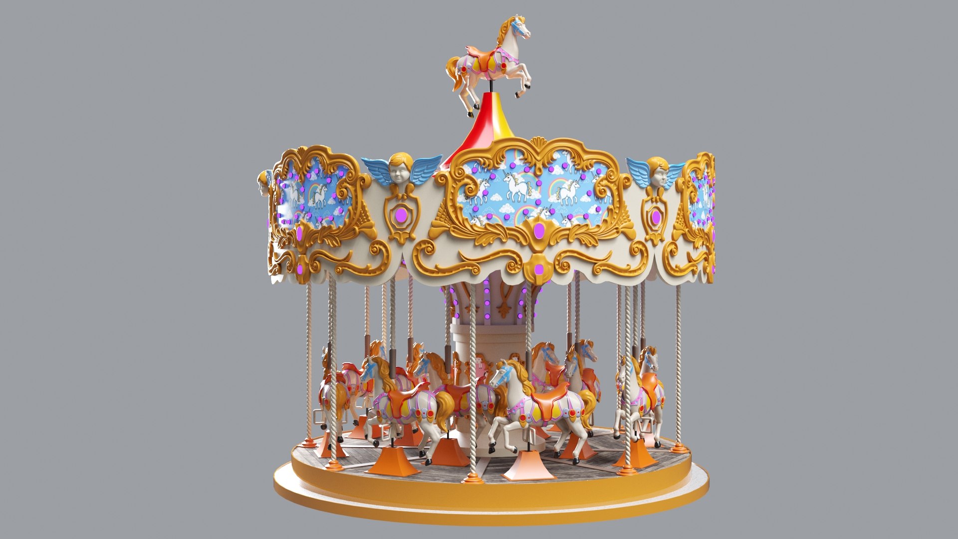 Carousel 3D Model - TurboSquid 1858493