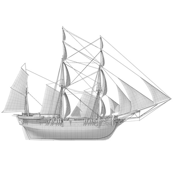 HMS Beagle 1831 - Charles Darwin - LowPoly3Dモデル - TurboSquid 1951875