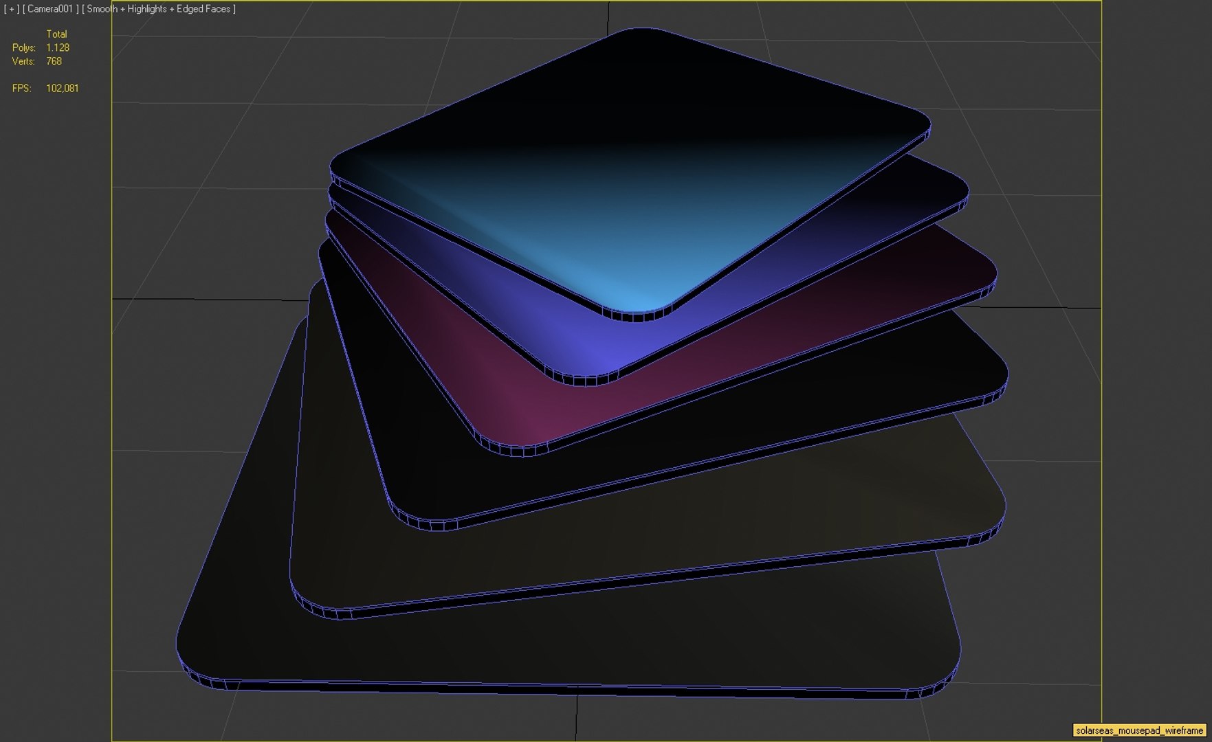 3d Fabric Mouse Pads Scene Model