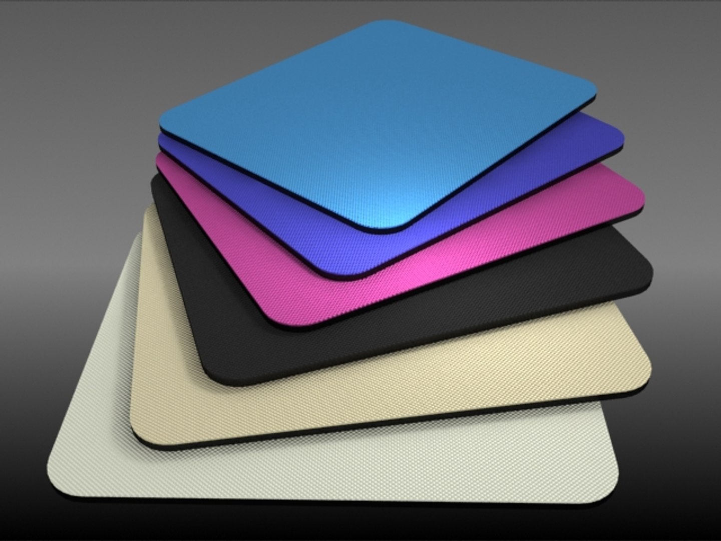 3d Fabric Mouse Pads Scene Model