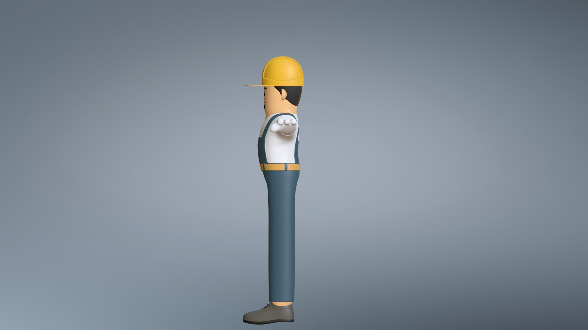 3D Minimal Electrician Cartoon Character - TurboSquid 2090302