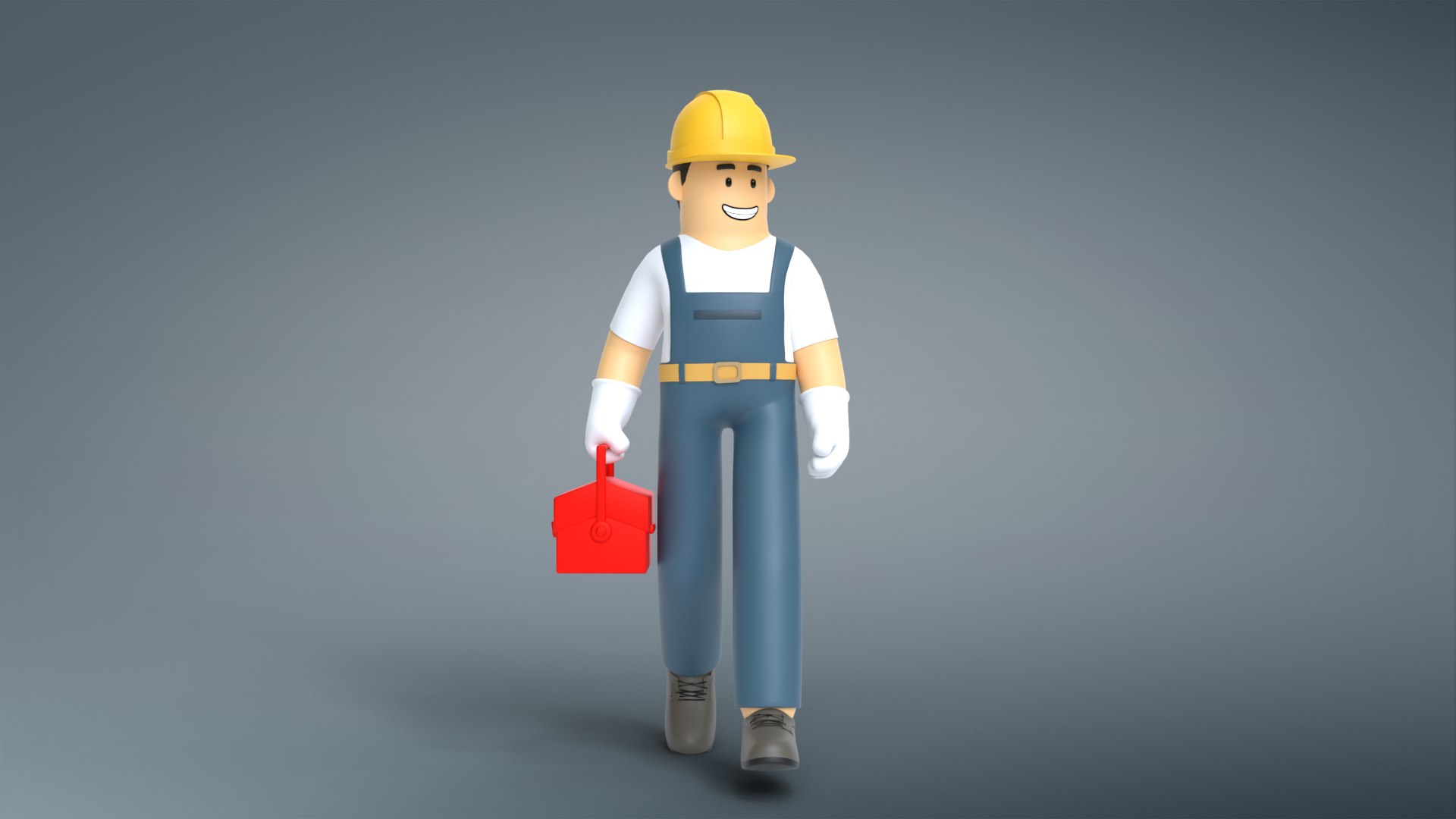 3D Minimal Electrician Cartoon Character - TurboSquid 2090302