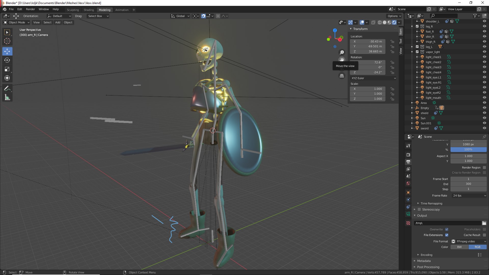 3D model rigged skeleton warrior - TurboSquid 1661915