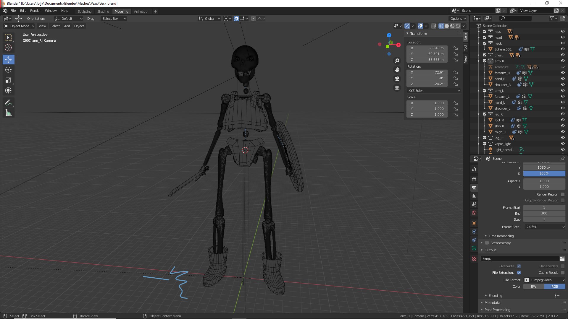 3D model rigged skeleton warrior - TurboSquid 1661915