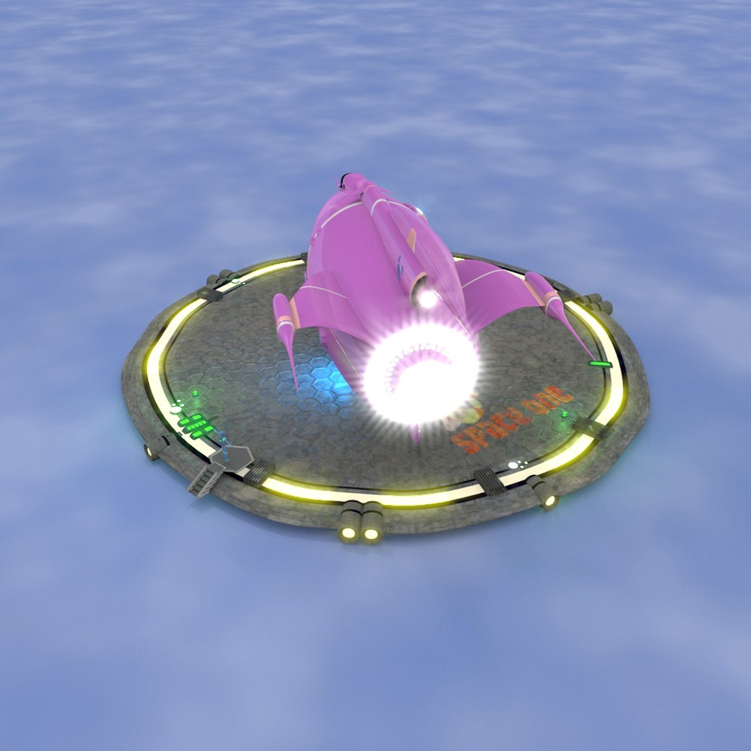 Retro Rocketship 3d Blend