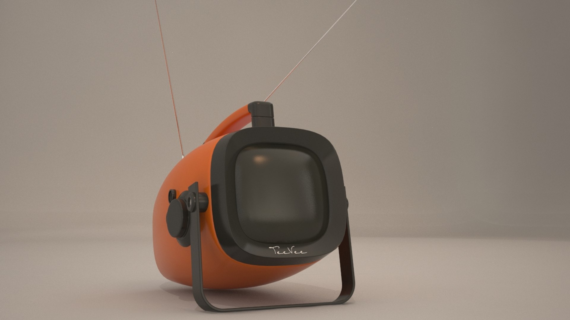 3d Model Portable Tv