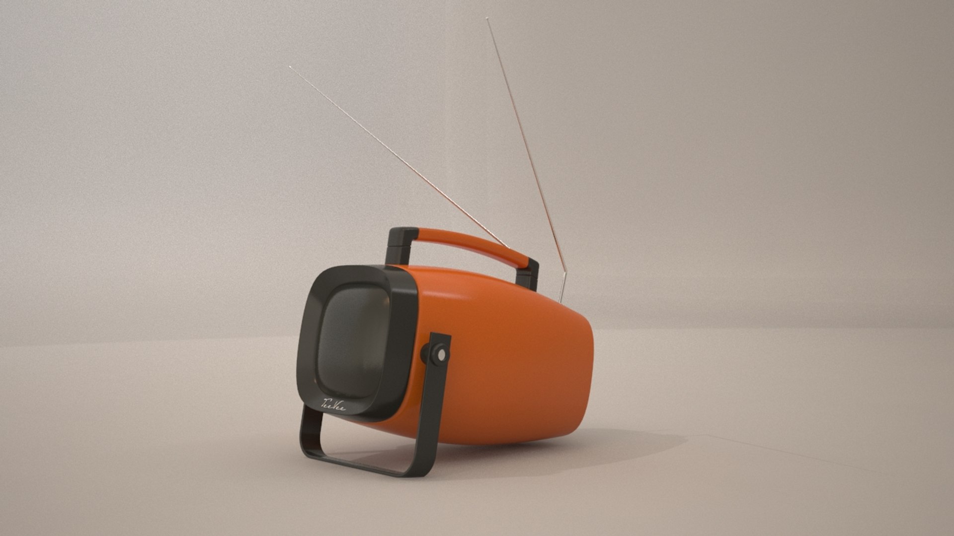 3d Model Portable Tv