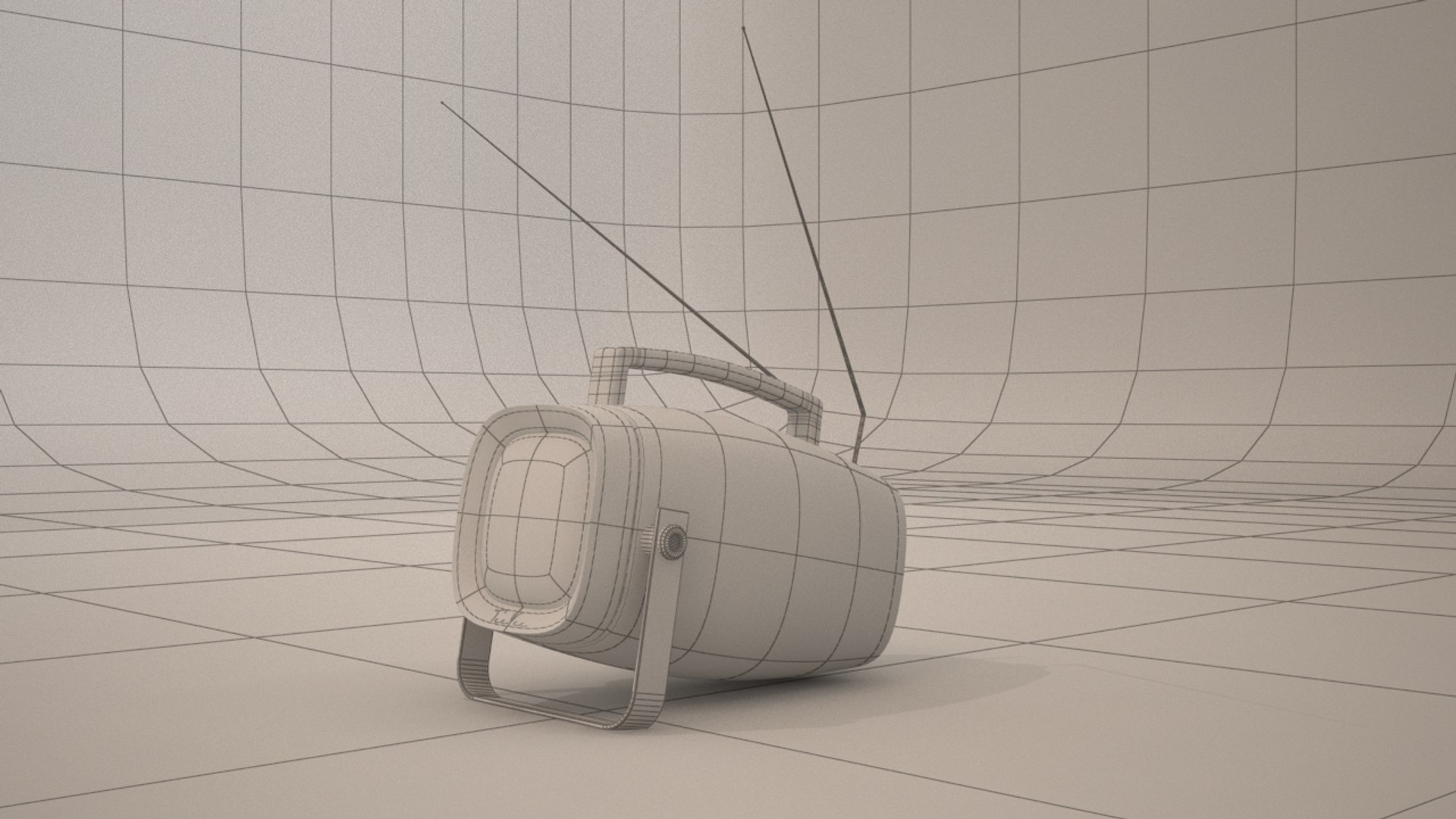 3d Model Portable Tv
