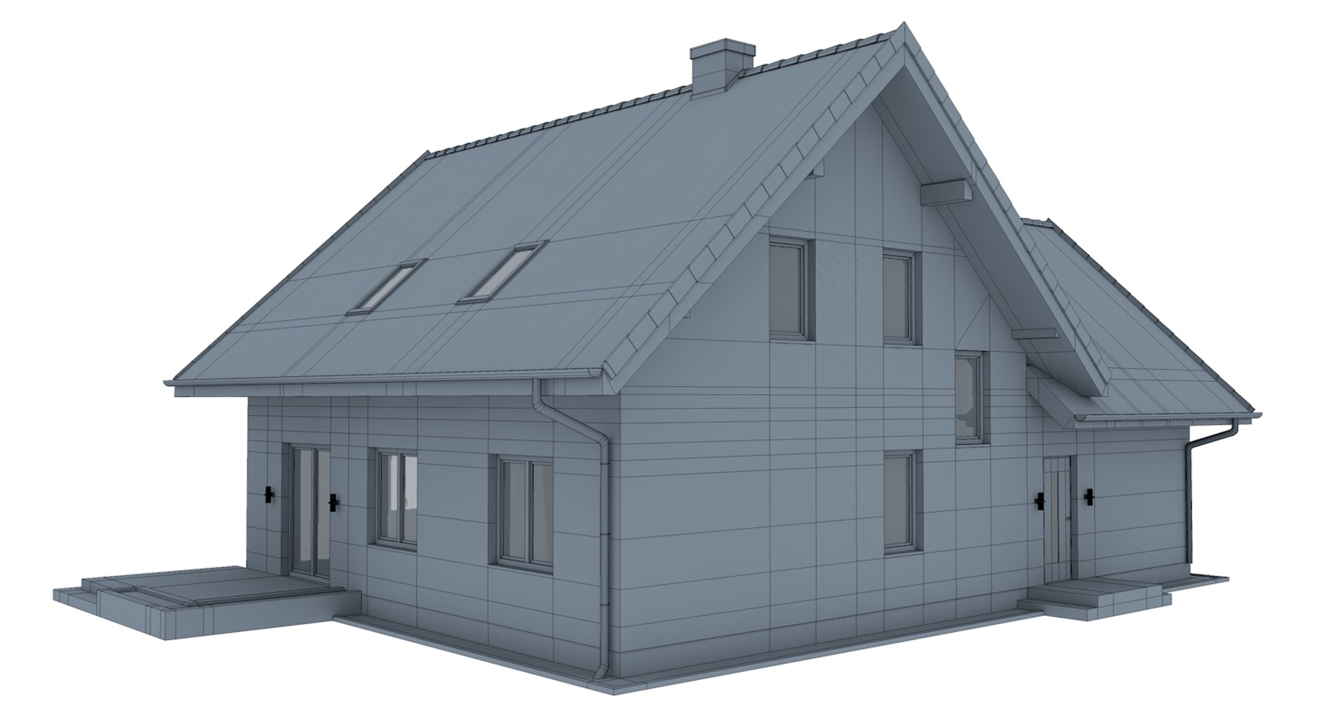 3D model european modern house - TurboSquid 1441361