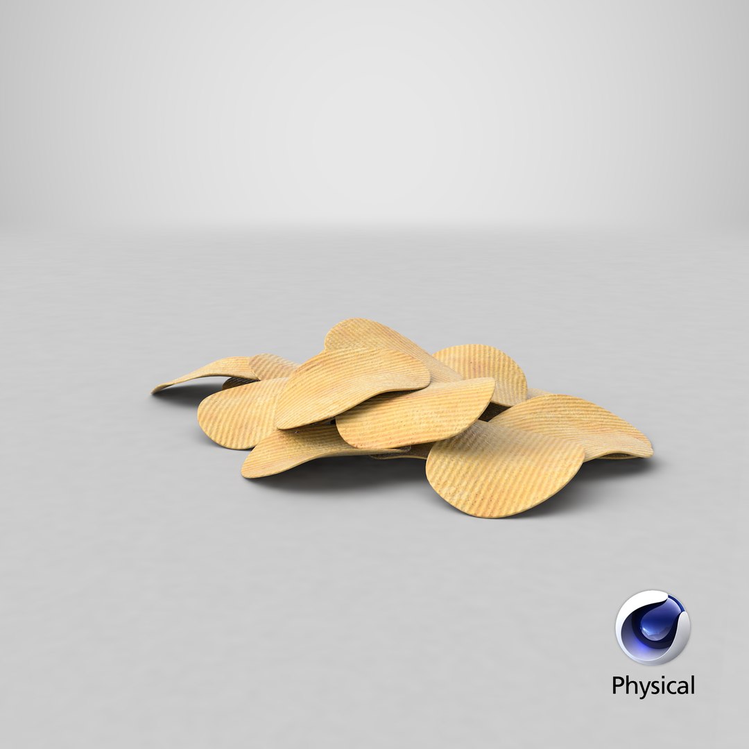 3D Model Group Of Corrugated Chips - TurboSquid 1985946