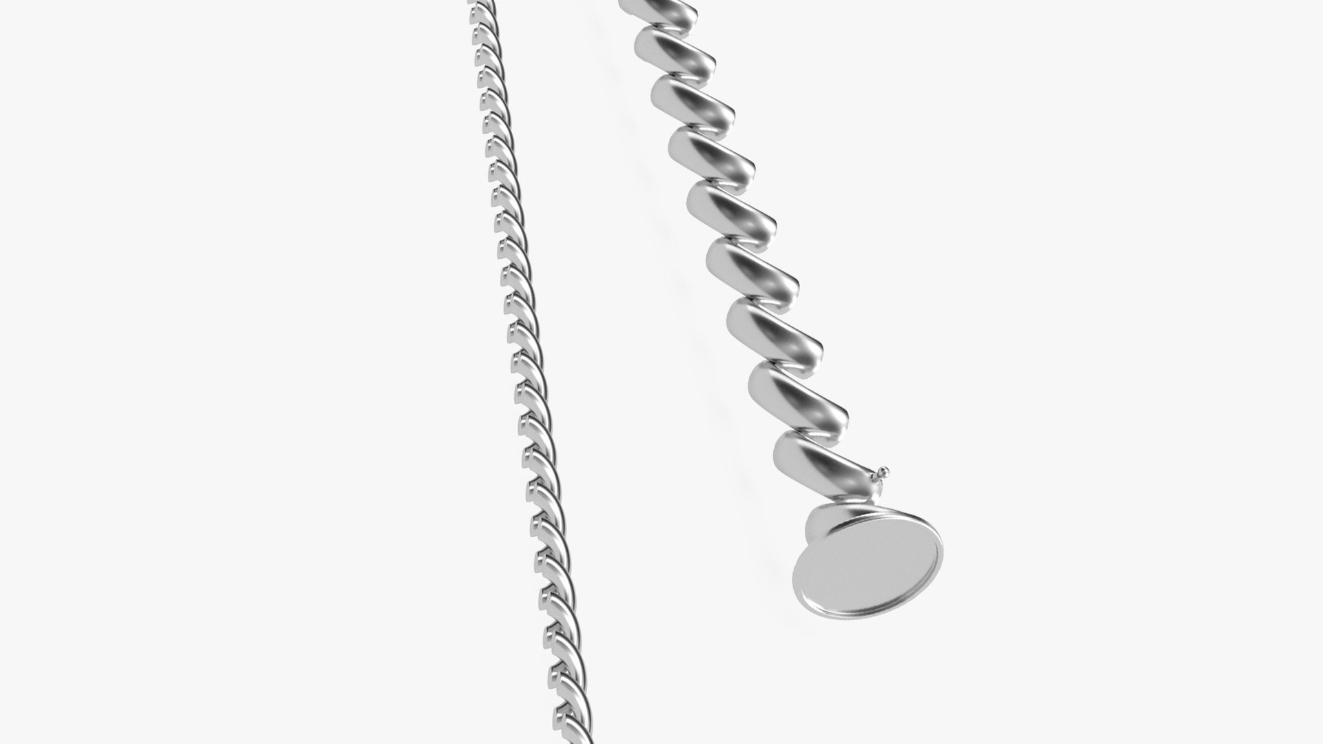 3D San Marco Jewelry Silver Chain Model - TurboSquid 2243957