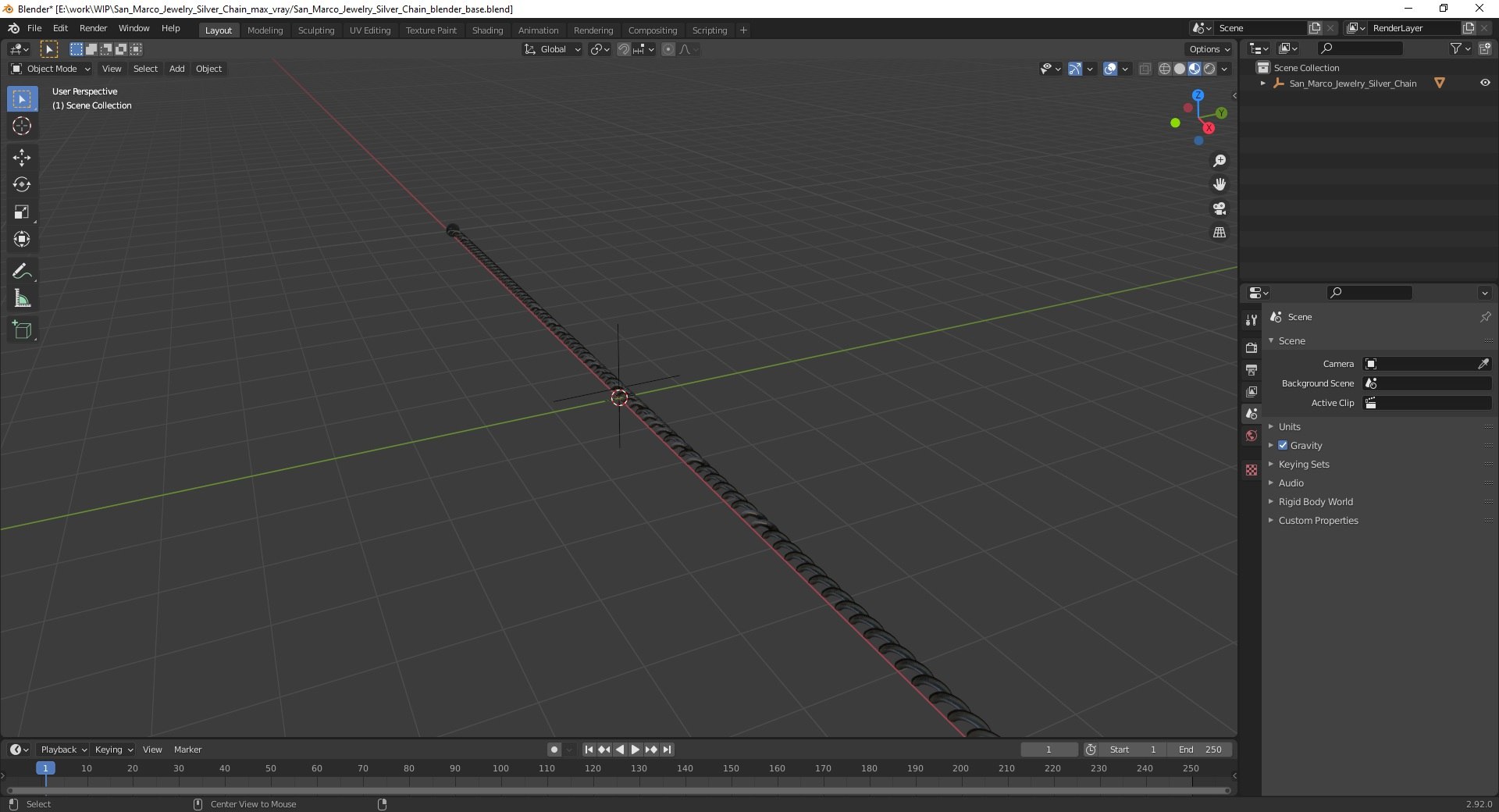 3D San Marco Jewelry Silver Chain Model - TurboSquid 2243957