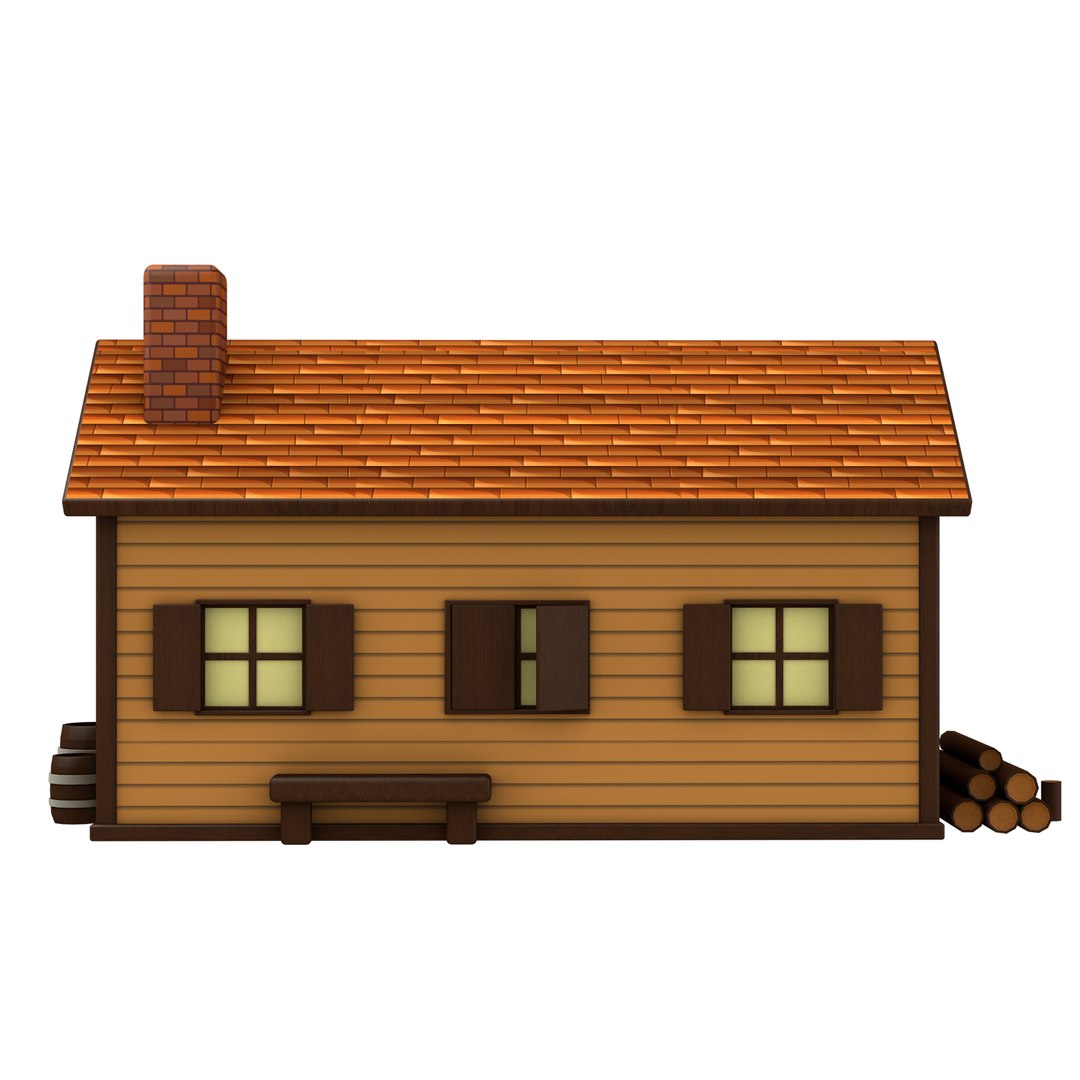 Cartoon Wood House 3D - TurboSquid 1407891