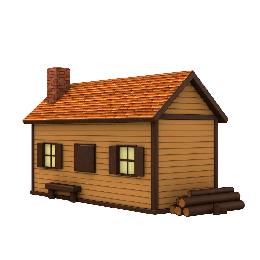 Cartoon Wood House 3D - TurboSquid 1407891