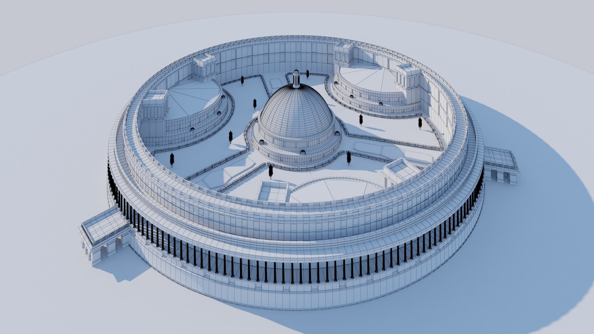 Parliament India - Parlamento 3D - TurboSquid 1432529