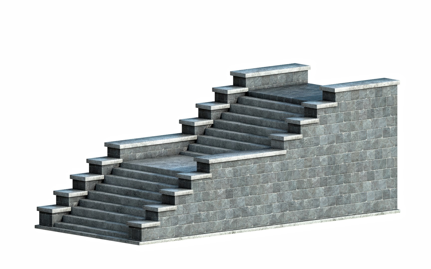 3D stone stairs - TurboSquid 1542836