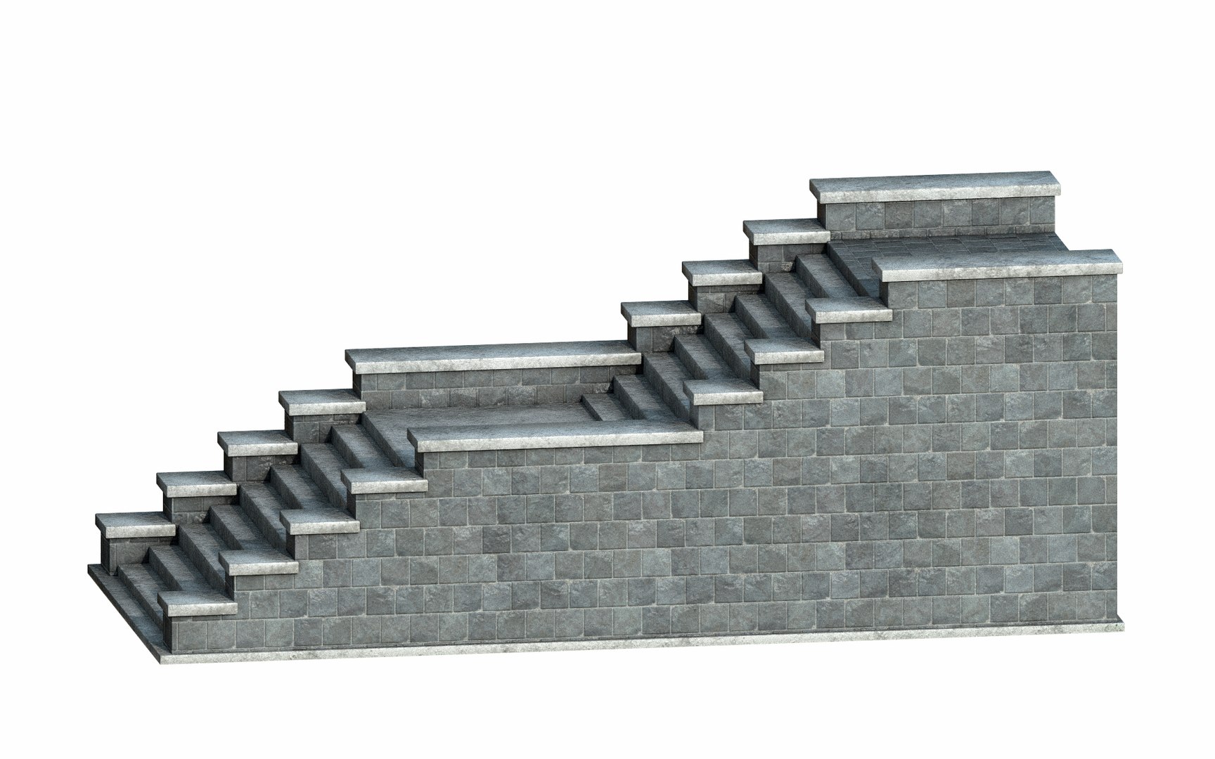 3D stone stairs - TurboSquid 1542836